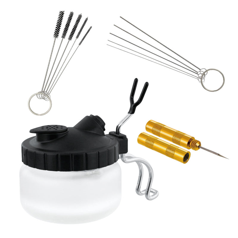 Air Brush Cleaning Kit with Spray Out Pot & Brushes — Airbrush Store